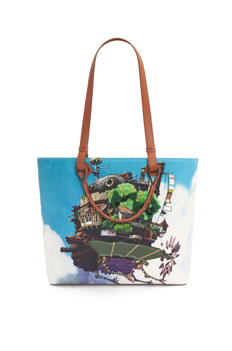 Loewe X Howls Moving Castle Anagram Tote Bag In Canvas And Calfskin Mu – Kicks Machine