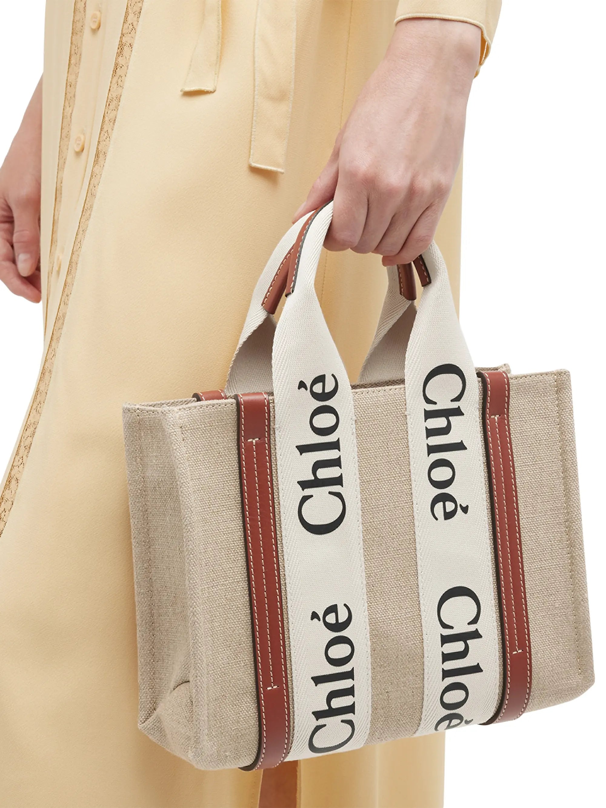 Chloé Woody Small Logo Tote – Kicks Machine