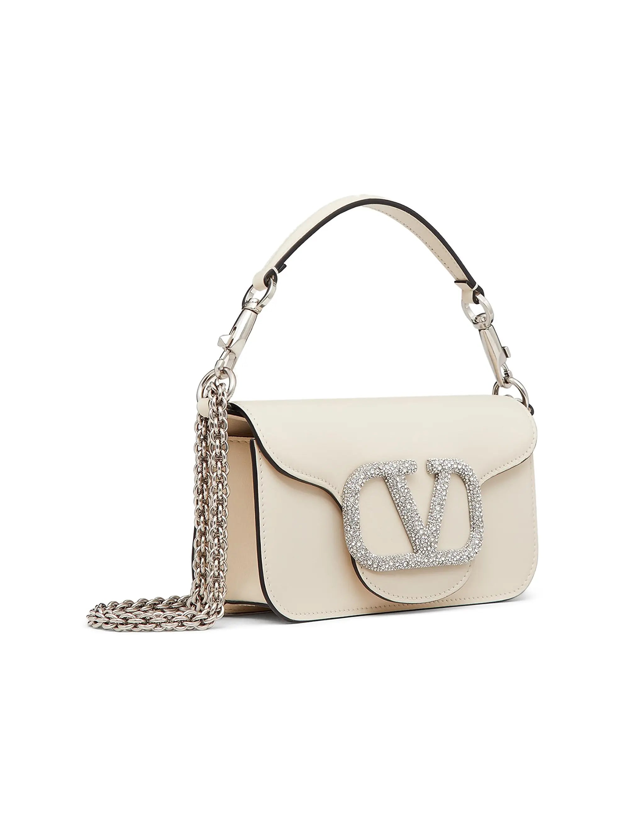 Valentino Garavani Locò Small Shoulder Bag With Jewel Logo – Kicks Machine