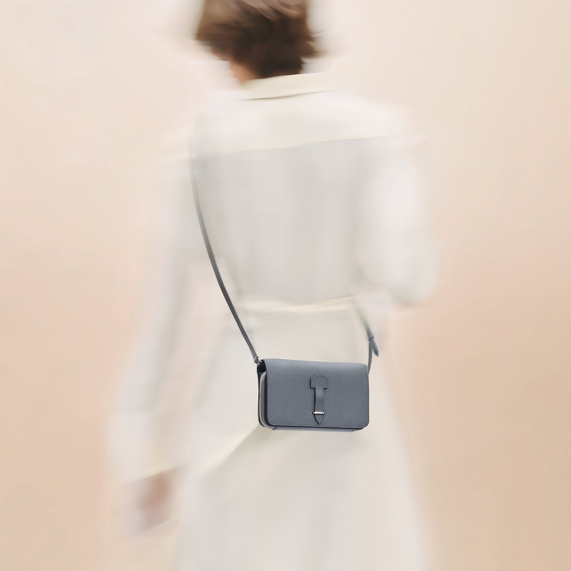 Long wallet in Epsom calfskin - Front fastening with leather tab ...