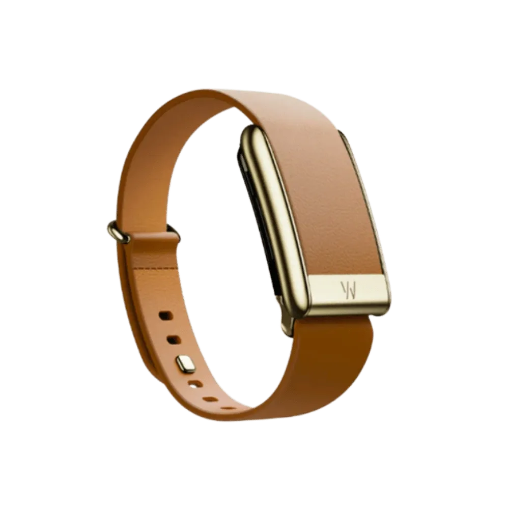 Whoop 5.0 Leatherluxe Tapered Camel with Gold Band (12 Month Peak Subs ...