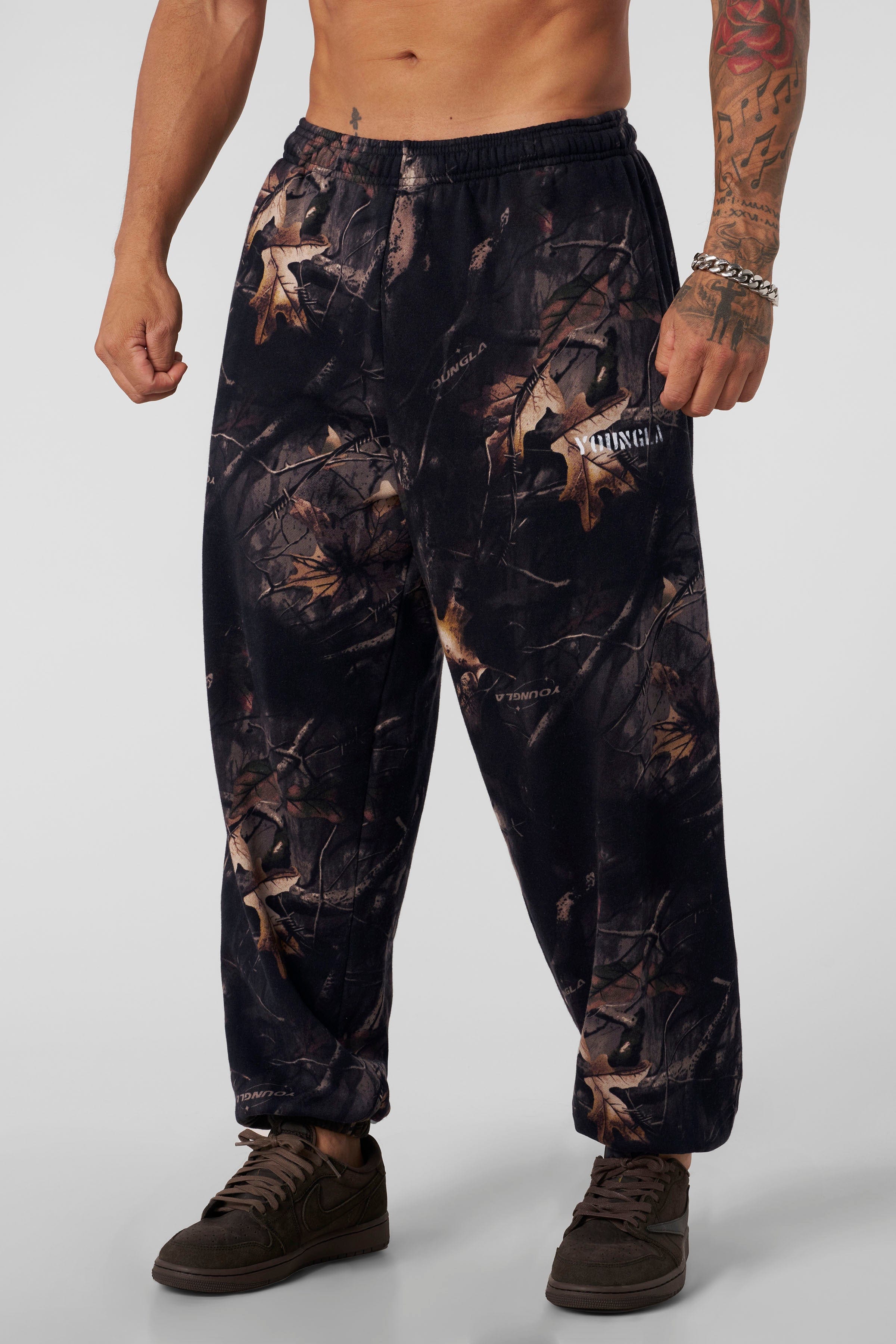 YoungLA 2063 - Tree Camo Collection - Baggy Joggers Black Tree Camo ...