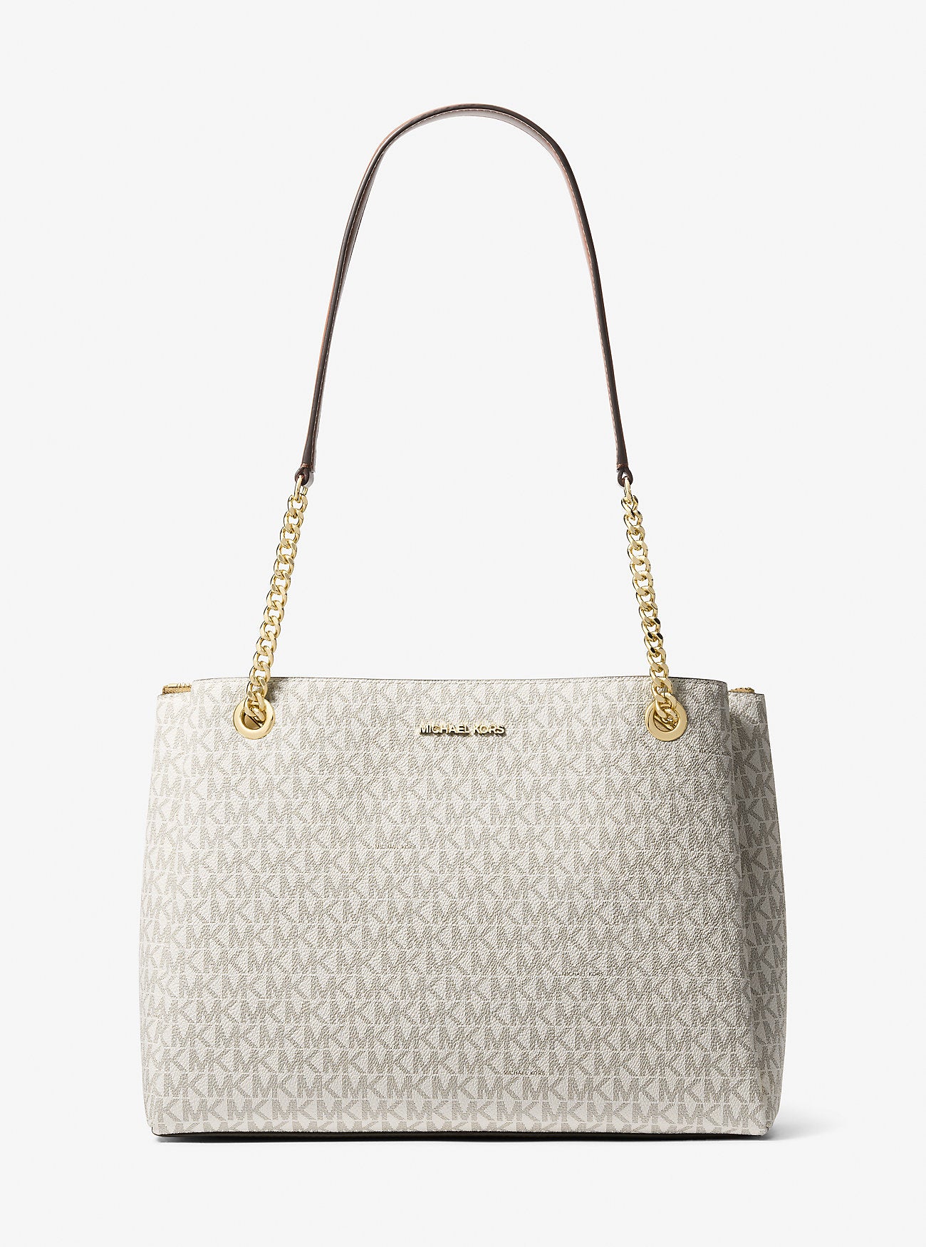 Michael Kors Soho Medium Signature Logo Tote Bag Vanilla – Kicks Machine