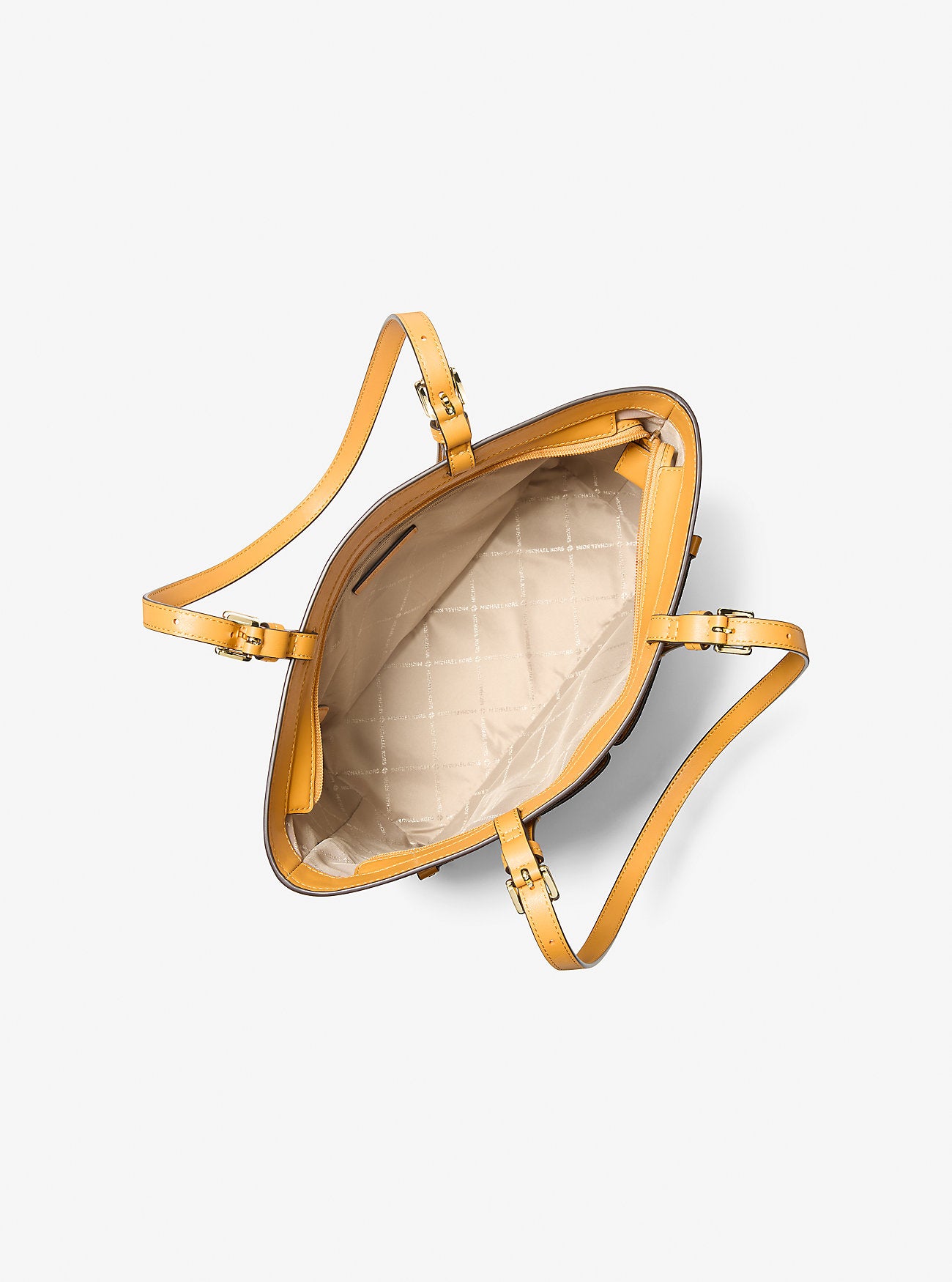 Michael Kors Jet Set Medium Signature Logo Pocket Tote Bag Radiant ...