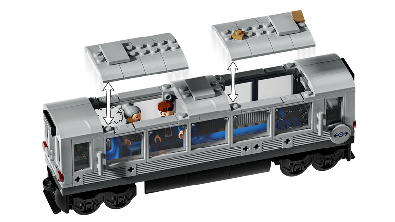 Lego SpiderMan vs Doc Ock Subway Train Scene – Kicks Machine