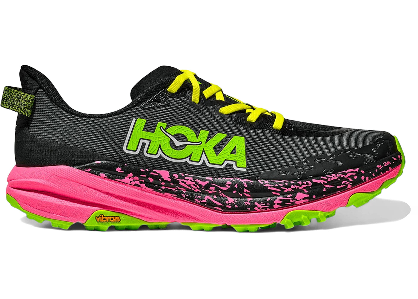 Hoka One One Speedgoat 6 Black Neon Rose – Kicks Machine