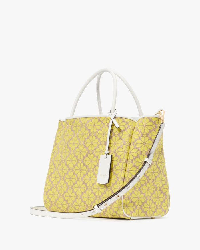 KateSpade Spade Flower Jacquard Medium Everything Tote Yellow Multi ...