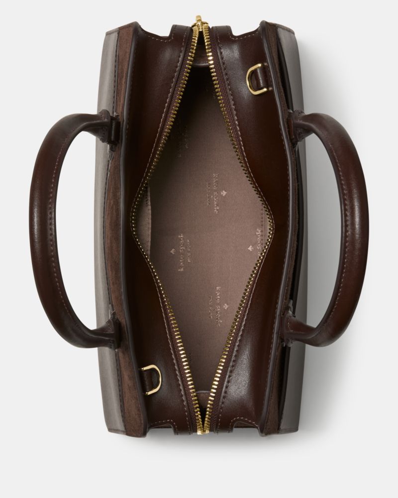 KateSpade Madison Suede Medium Satchel Hot Fudge – Kicks Machine