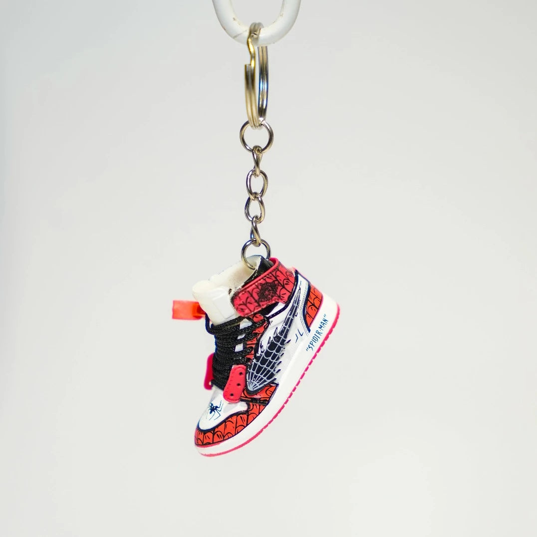 3D Sneaker Keychain AJ1 Spiderman Anime Inspired – Kicks Machine