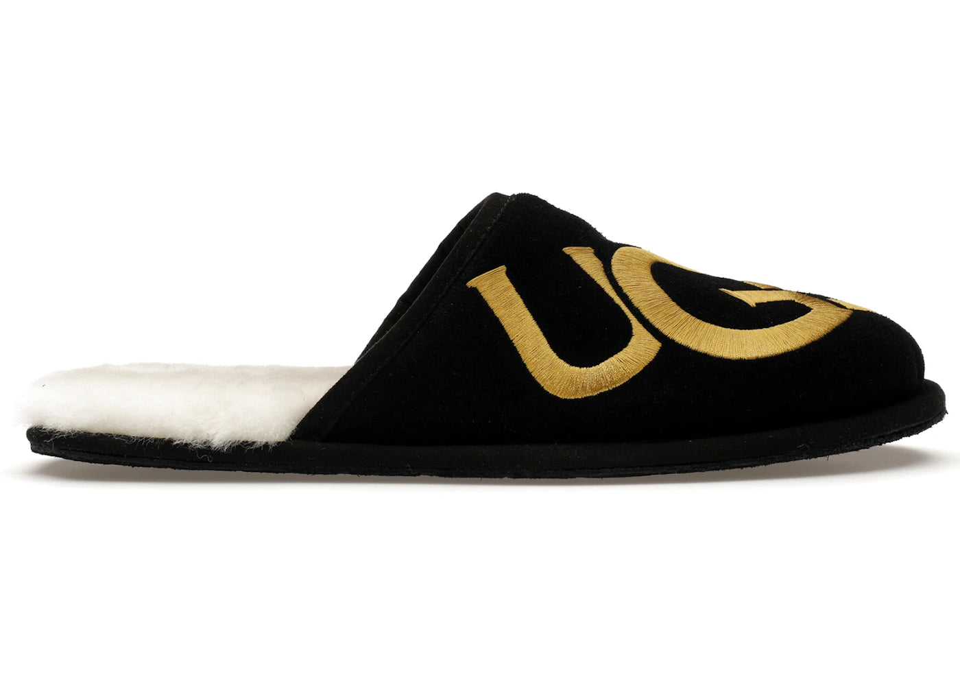 Ugg Scuff Logo Slipper Black Gold – Kicks Machine
