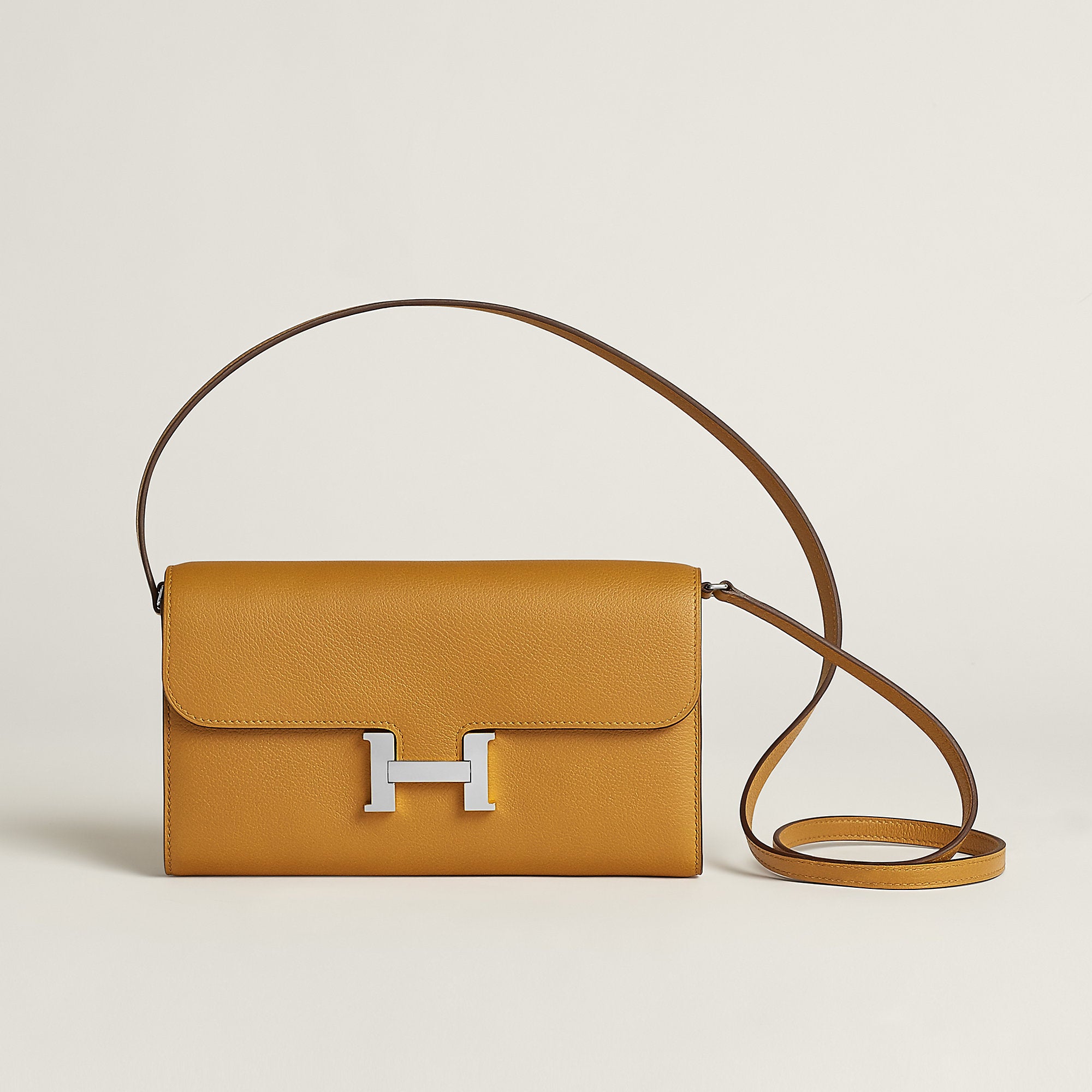 Long wallet in Ever calfskin - "H" closure - Central change purse with ...