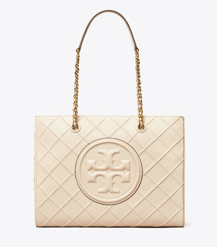 Tory Burch Fleming Soft Chain Tote New Cream – Kicks Machine