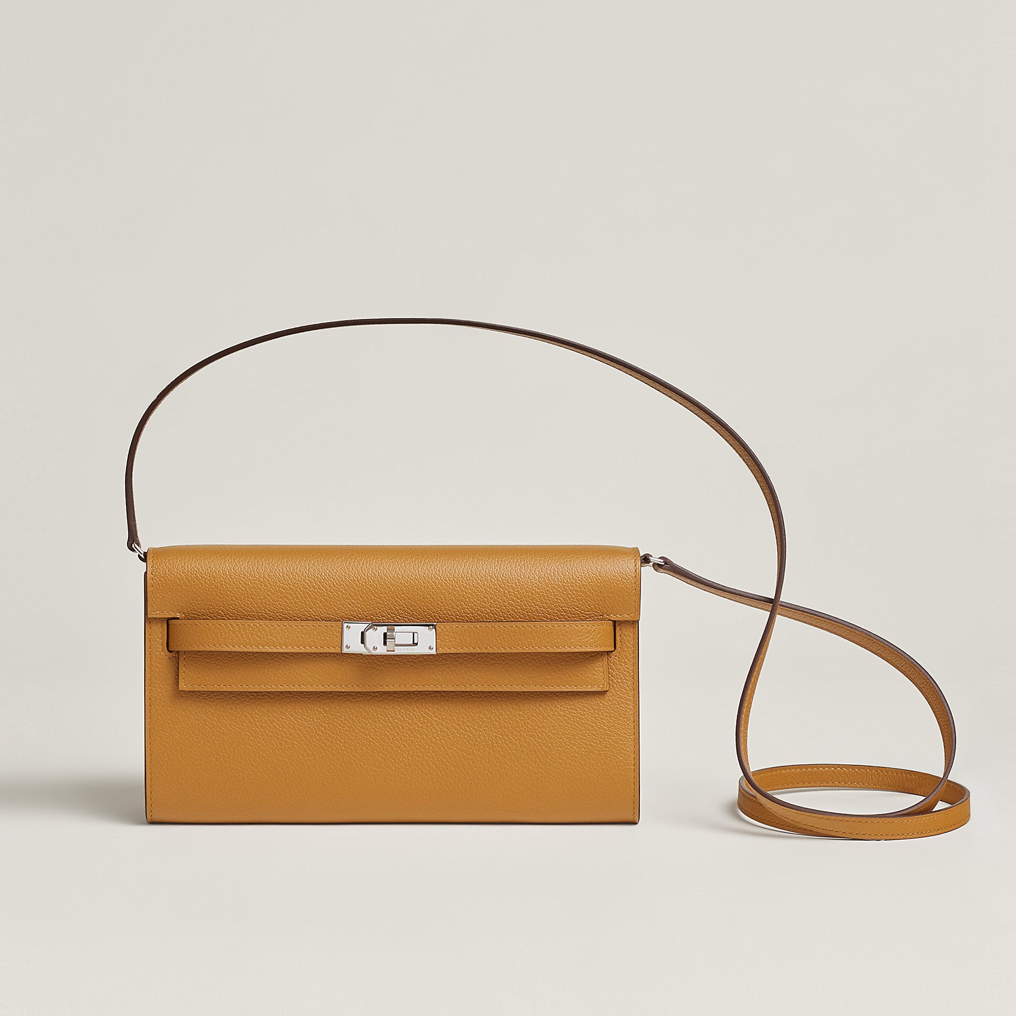 Long wallet in Ever calfskin - Straps with revolving hardware - Zipped ...
