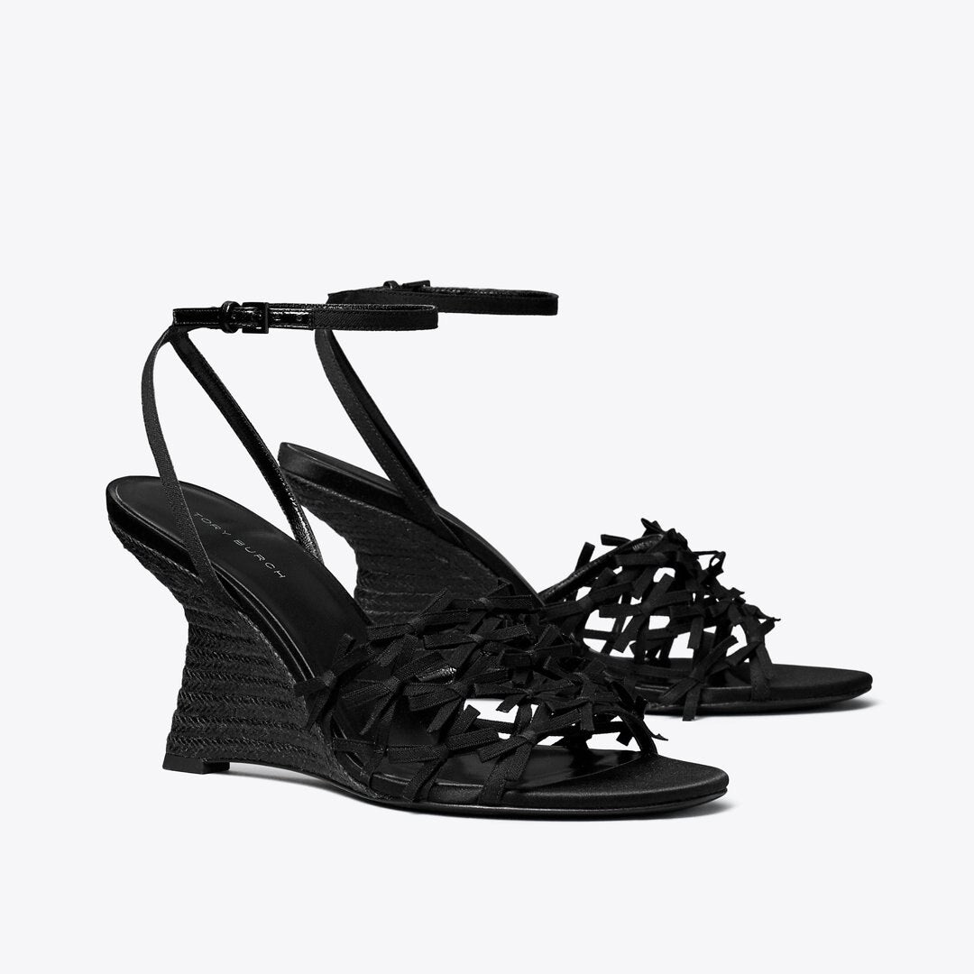 Tory Burch Mini Bow Espadrille Wedge PERFECT BLACK / PERFECT BLACK ...