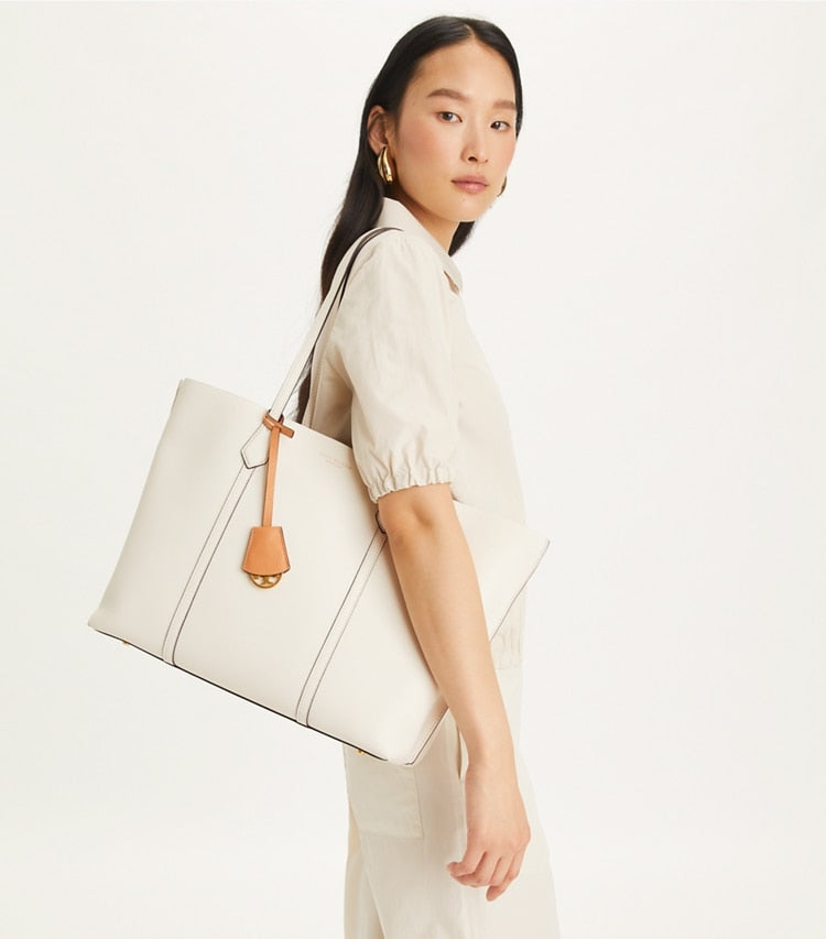 Tory Burch Perry Triple-Compartment Tote NEW IVORY – Kicks Machine